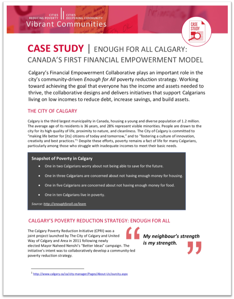 CASE STUDY | Calgary's Enough For All: Canada's First Financial Empowerment Model